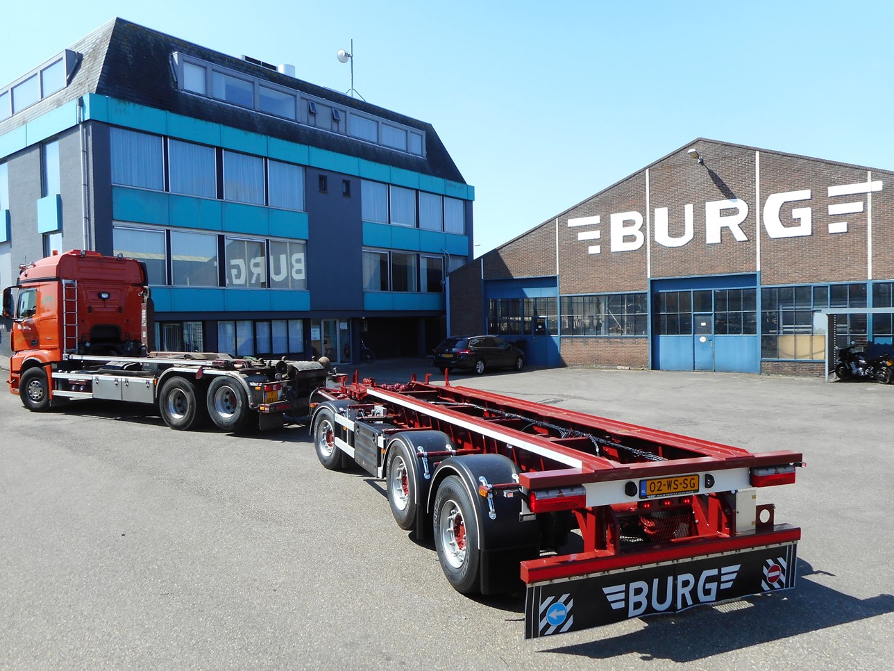 Nieuwe Burg container aanhangwagen voor van Leendert